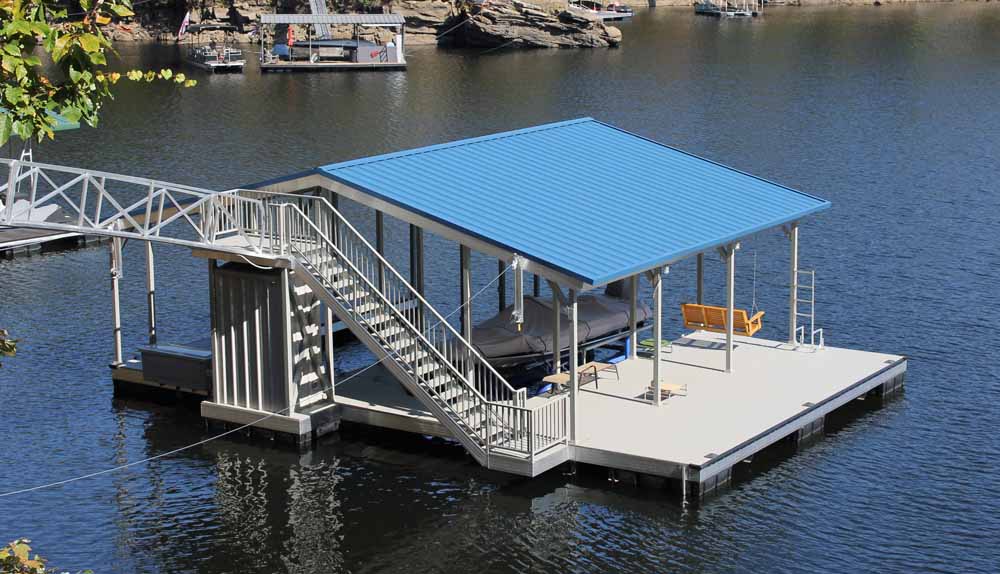 Gable Roof Gallery | Aluminum Boat Docks | Flotation Systems, Inc ...