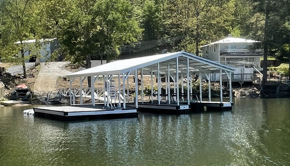 Gable Roof Gallery | Aluminum Boat Docks | Flotation Systems, Inc ...