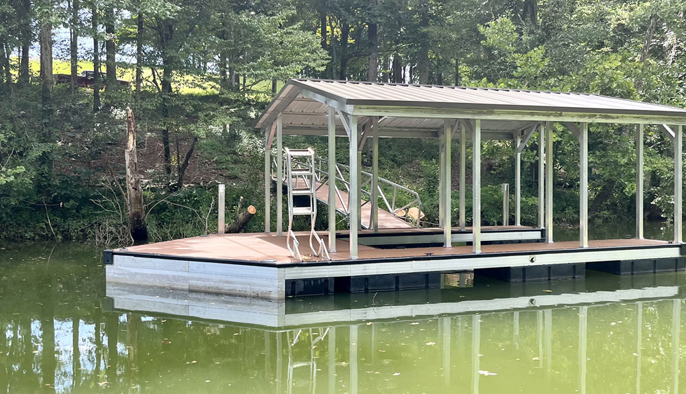 Gable Roof Gallery | Aluminum Boat Docks | Flotation Systems, Inc ...