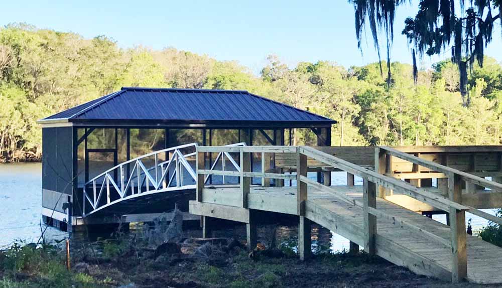 Hip Roof Gallery | Aluminum Boat Docks | Flotation Systems, Inc. | 800 ...