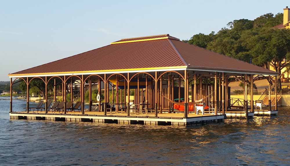 Hip Roof Gallery | Aluminum Boat Docks | Flotation Systems, Inc. | 800 ...