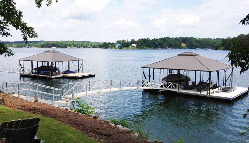 Hip Roof Gallery | Aluminum Boat Docks | Flotation Systems, Inc. | 800 ...